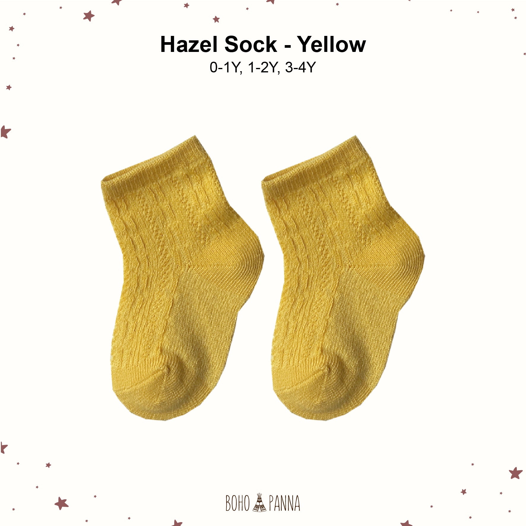 BOHOPANNA HAZEL SOCK YELLOW