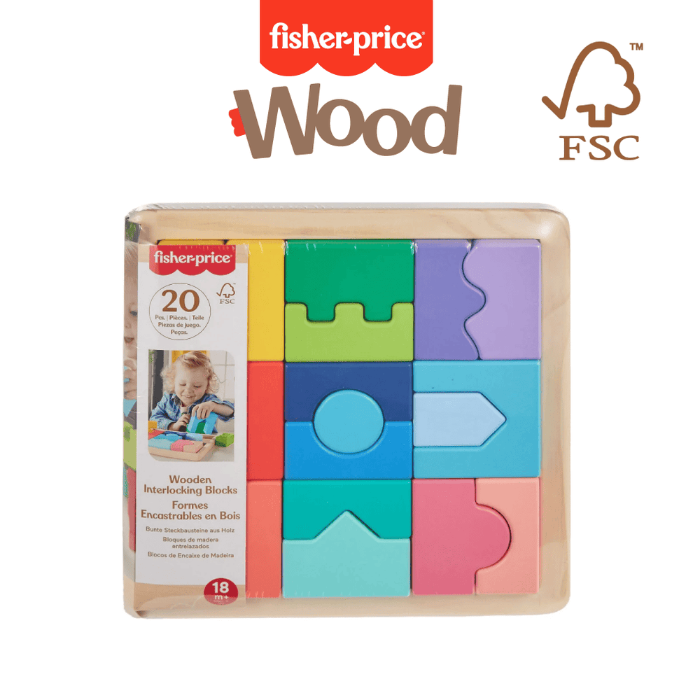 Fisher-Price Wooden interlocking Blocks