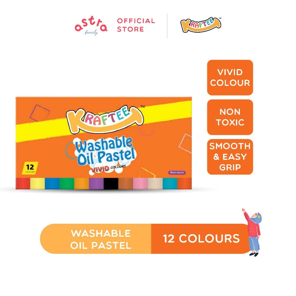 KRAFTEE 12ct Washable Oil Pastel